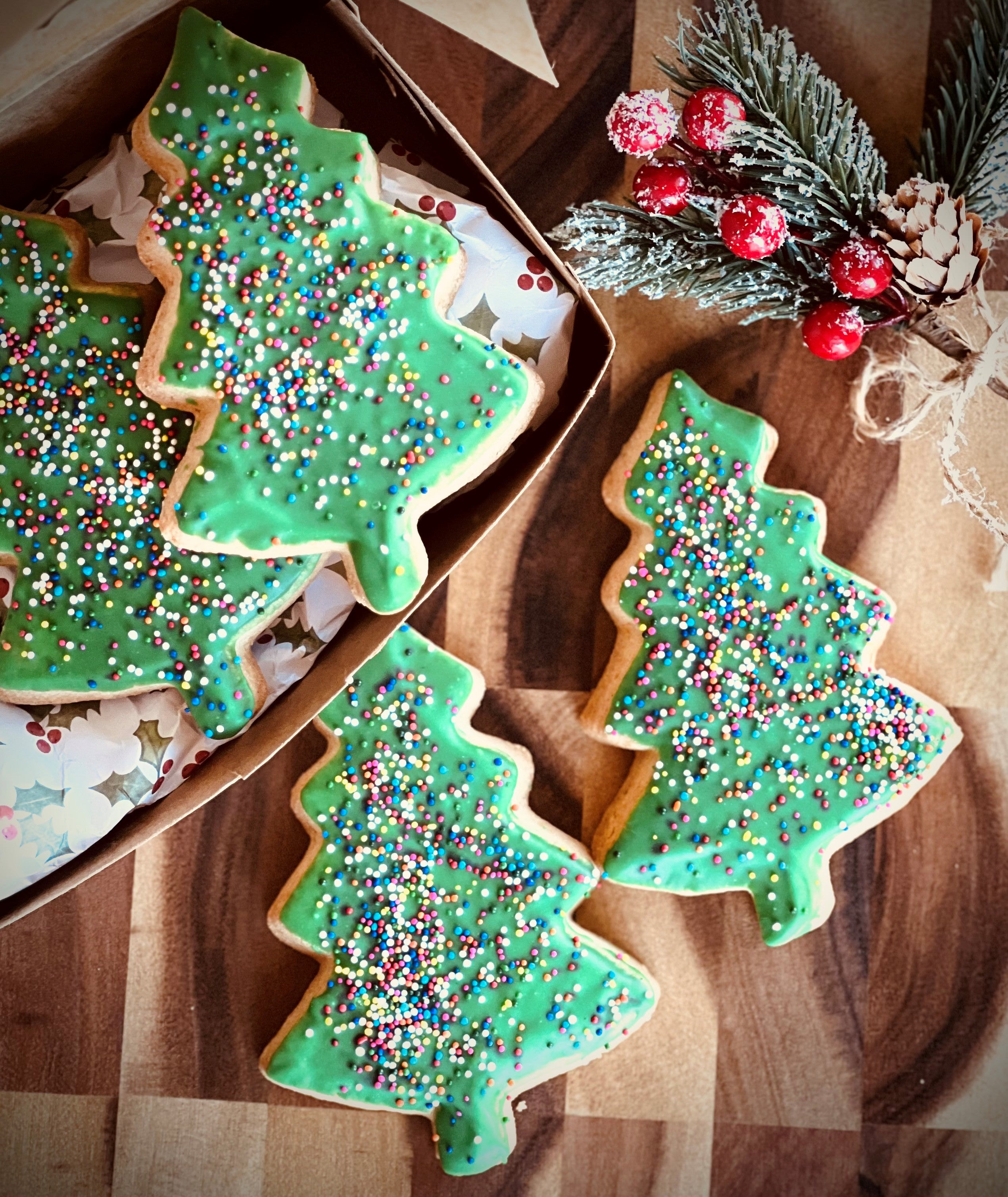 Christmas Tree Shortbread Cookie - (8pk) * – Blue River Bakery